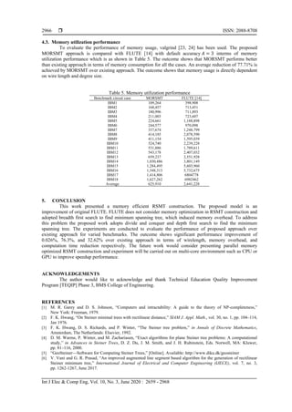 Memory and I/O optimized rectilinear Steiner minimum tree routing for VLSI | PDF
