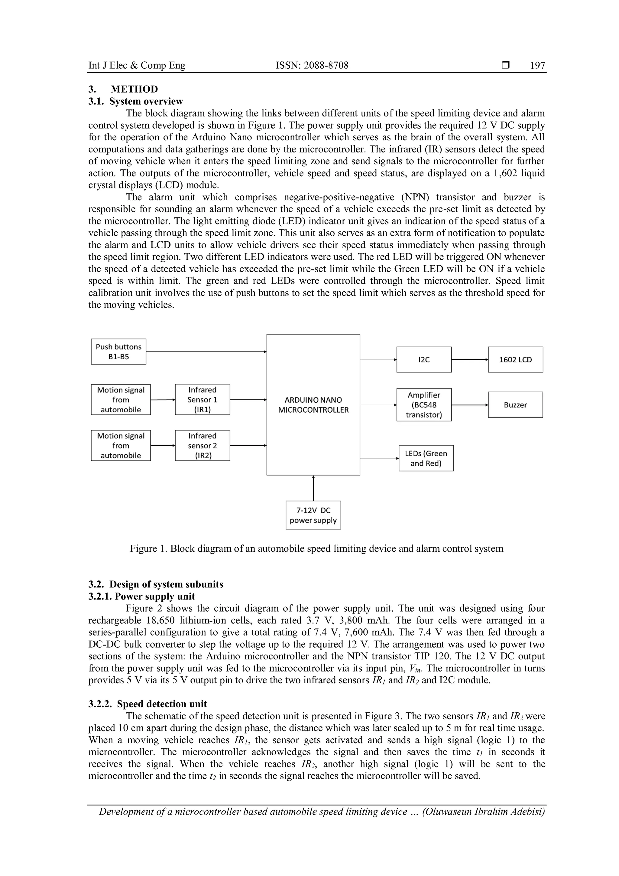 Development Of A Microcontroller Based Automobile Speed Limiting Device And Alarm Control System