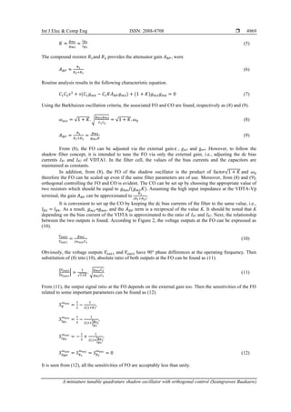 A miniature tunable quadrature shadow oscillator with orthogonal control | PDF
