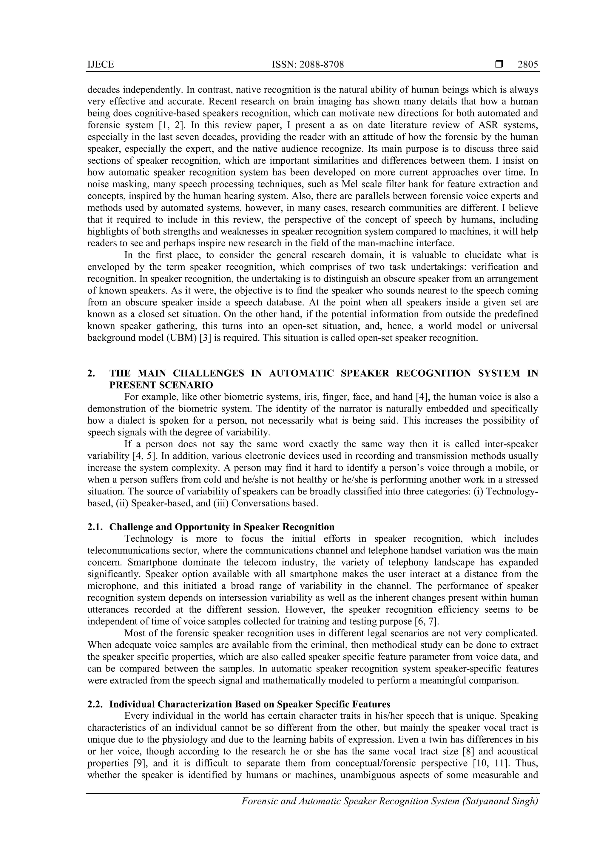 Forensic and Automatic Speaker Recognition System | PDF