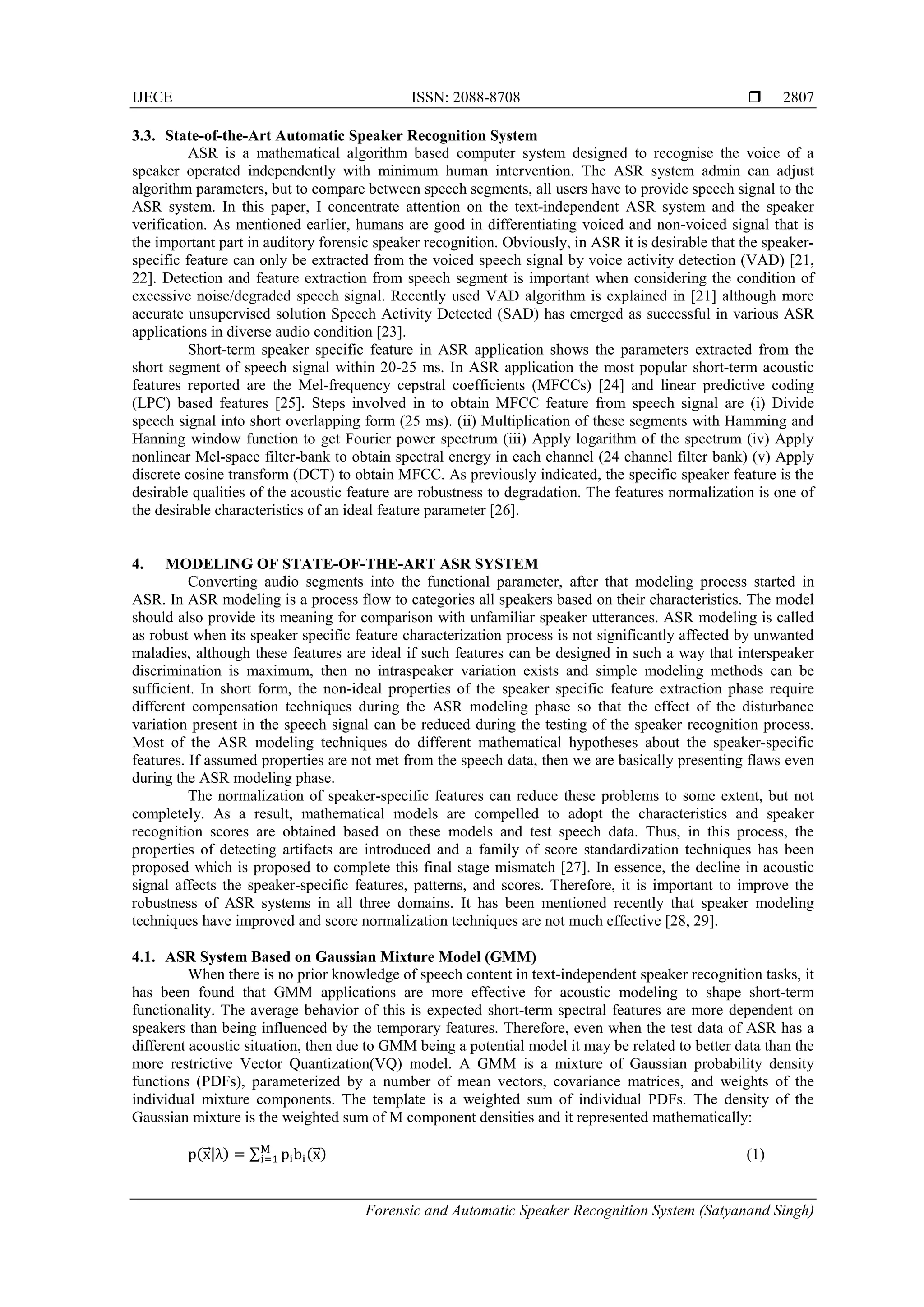 Forensic and Automatic Speaker Recognition System | PDF