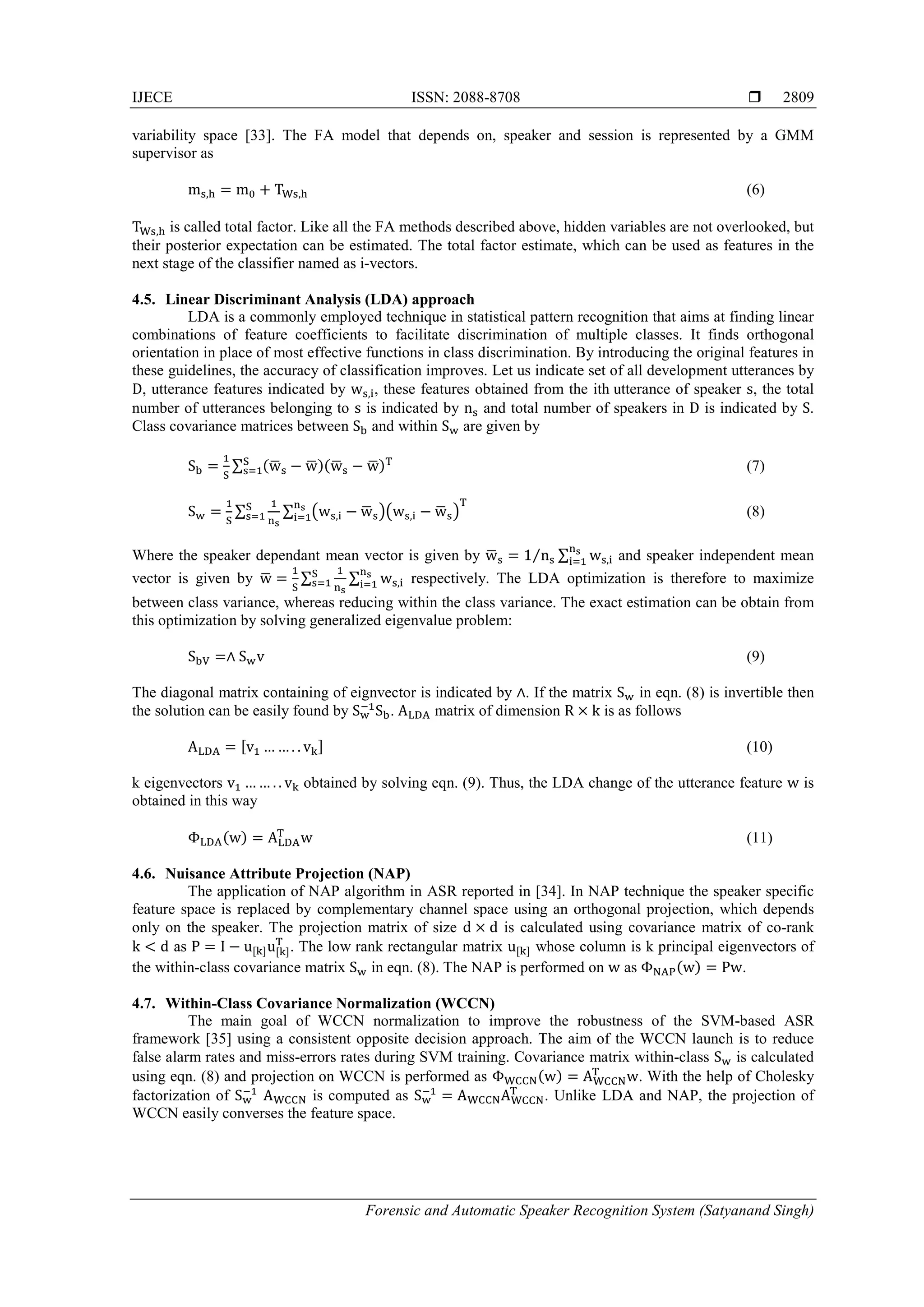 Forensic and Automatic Speaker Recognition System | PDF