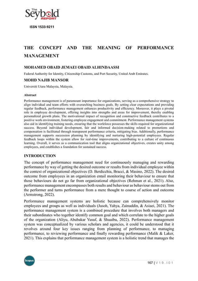 THE CONCEPT AND THE MEANING OF PERFORMANCE MANAGEMENT | PDF