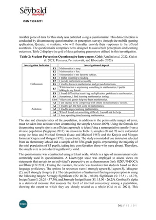 ELEMENTARY SCHOOL MATHEMATICS EDUCATION: ARE STUDENTS ENTHUSIASTIC ...