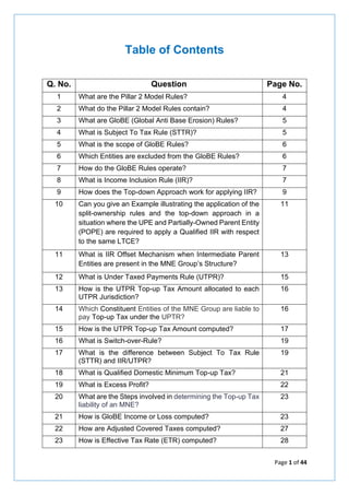 FAQs on OECD Pillar 2 | PDF