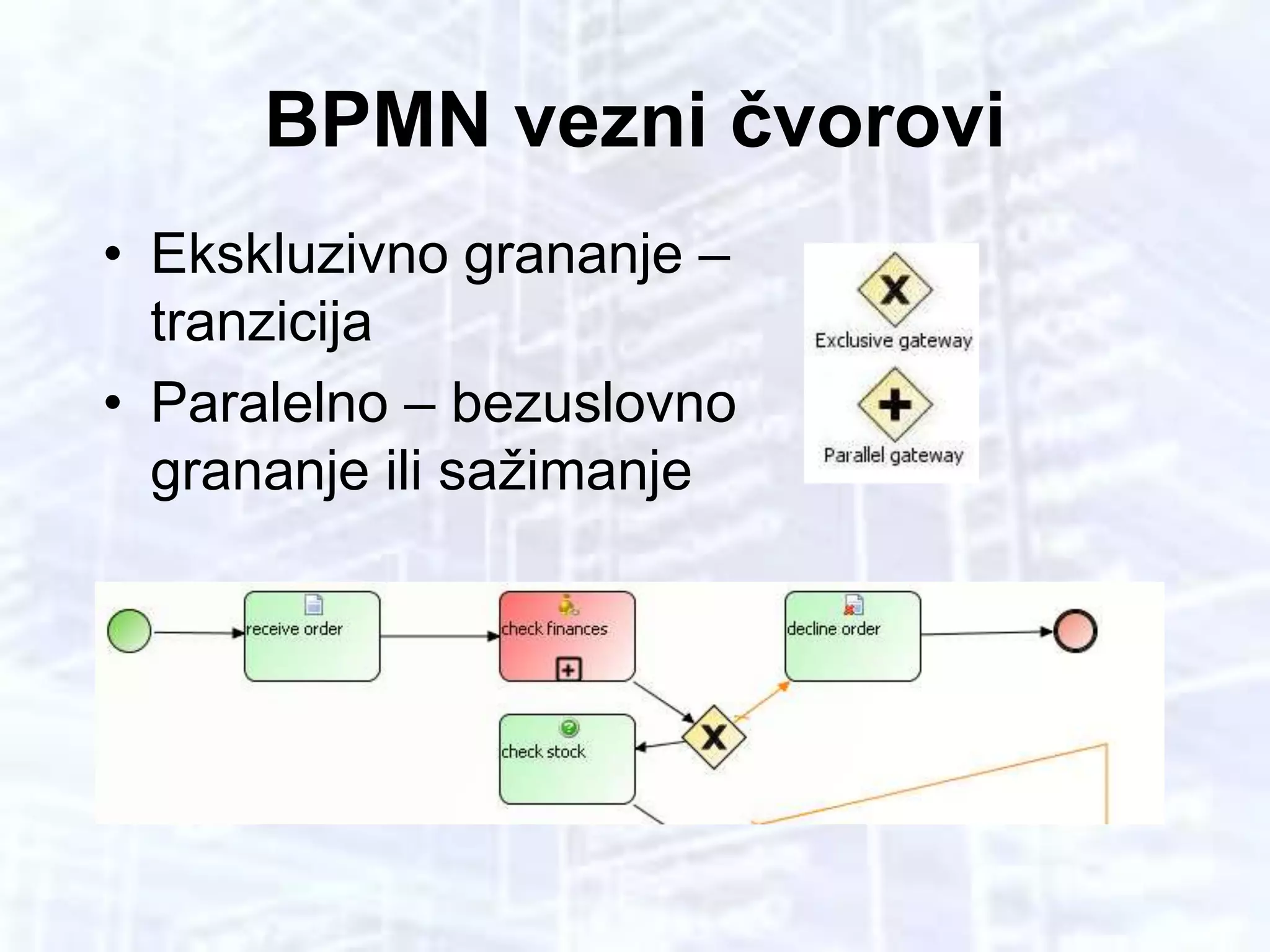 UPRO - BPMN – Notacija za modeliranje poslovnih procesa | PPT