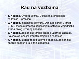 UPRO - BPMN – Notacija za modeliranje poslovnih procesa | PPT