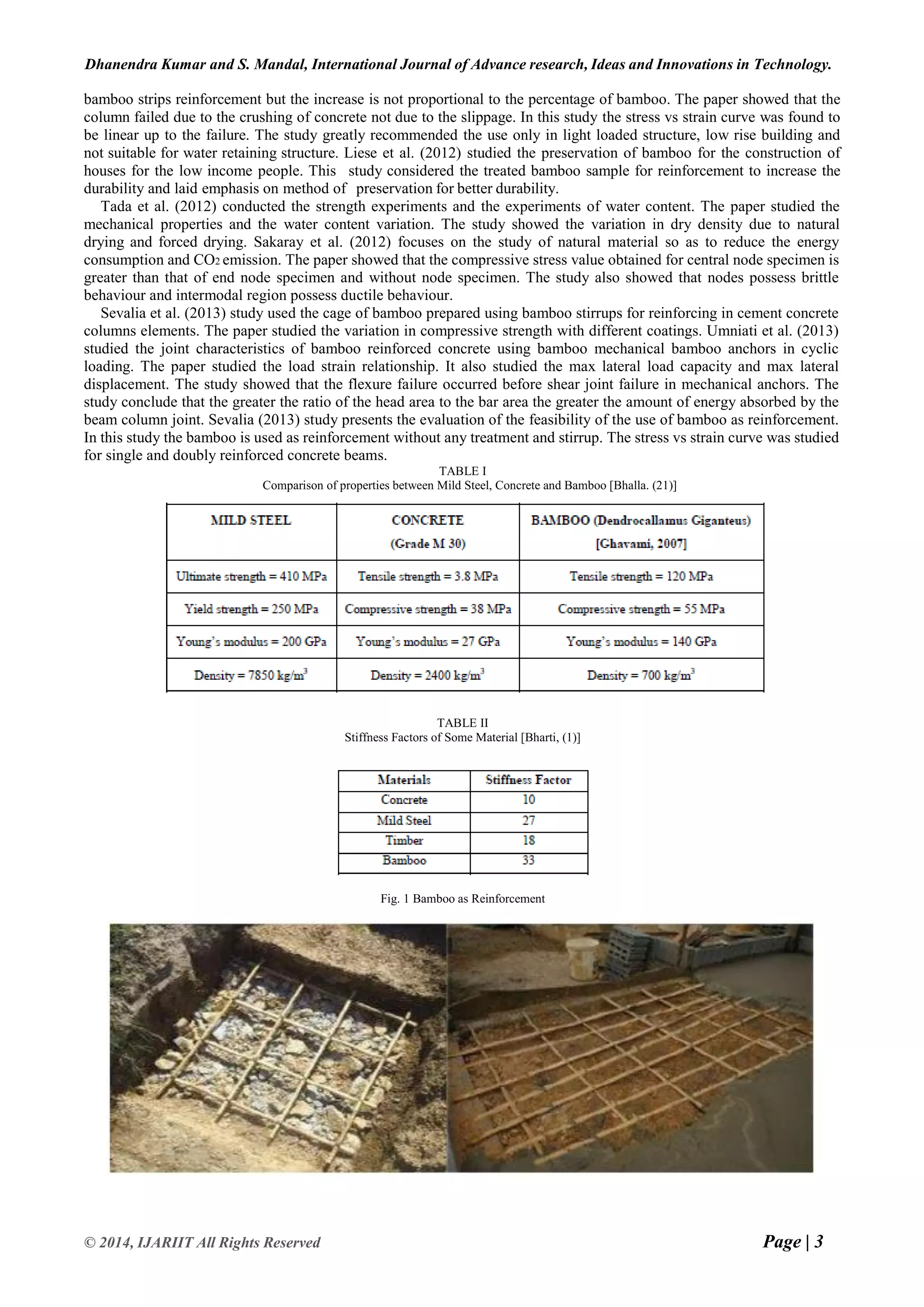 Uncertainty in Improving Durability Aspects and Mechanical Properties of Bamboo Reinforced ...