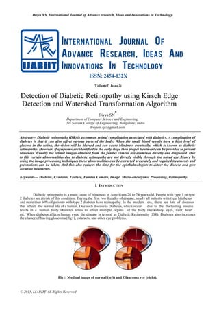 Detection of Diabetic Retinopathy using Kirsch Edge Detection and Watershed Transformation ...