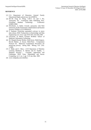 Protecting Privacy When Disclosing Information: K Anonymity and its Enforcement Through ...