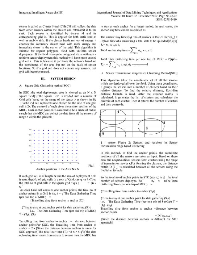 Anchor Positioning Using Sensor Transmission Range Based Clustering For Mobile Data Gathering In
