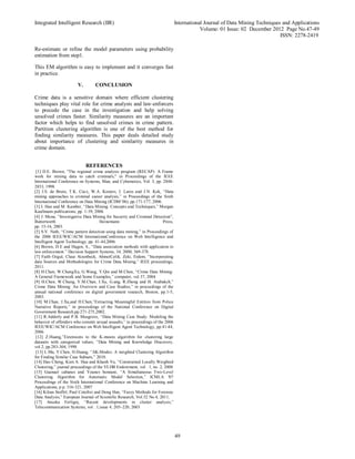 Survey of Data Mining Techniques on Crime Data Analysis | PDF