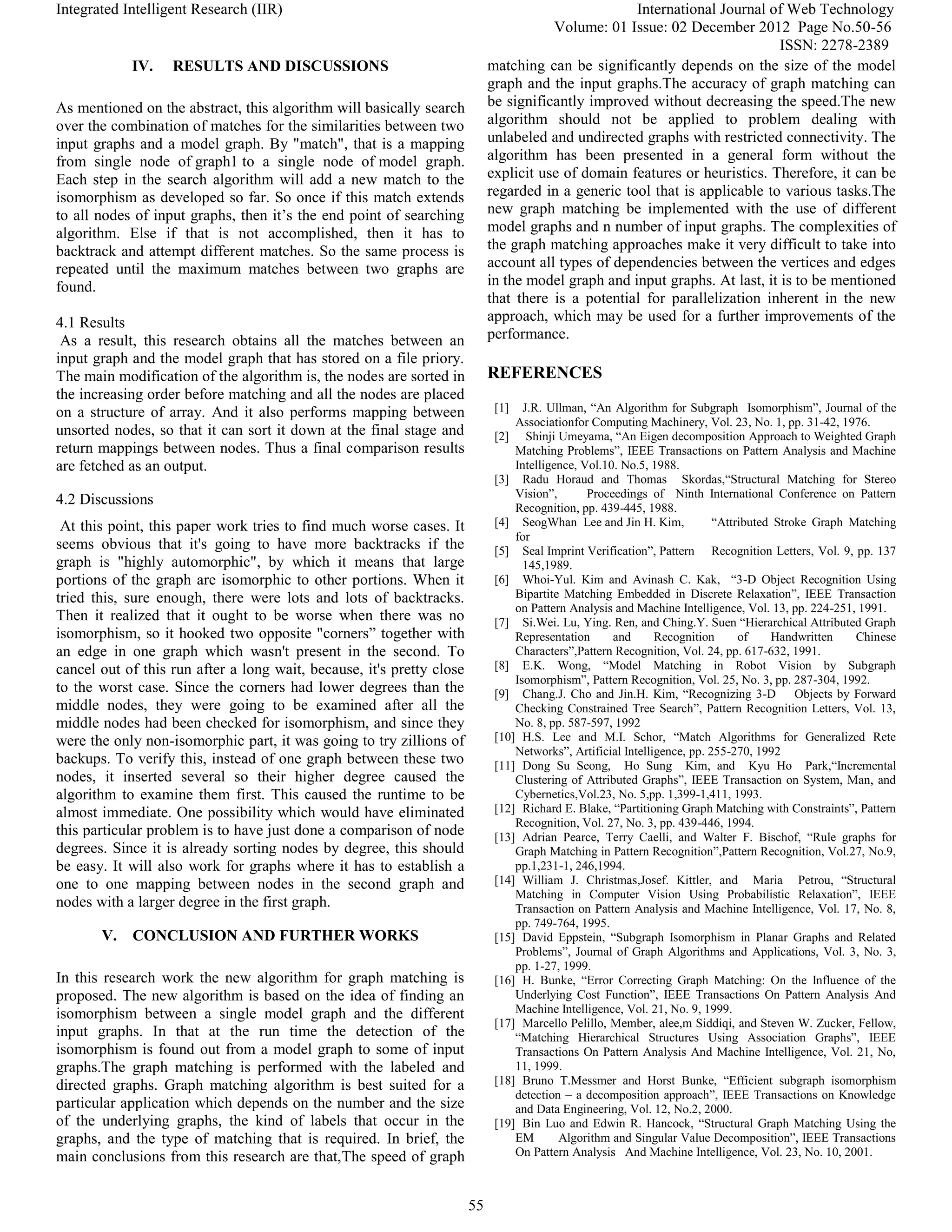 Graph Matching Algorithm Through Isomorphism Detection Pdf