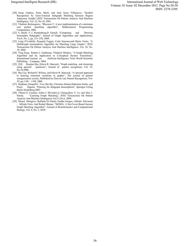 Graph Matching Algorithm Through Isomorphism Detection Pdf