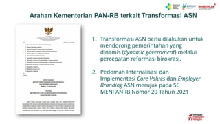 Implementasi Core values ASN BerAKHLAK & Employee Branding Bangga ...