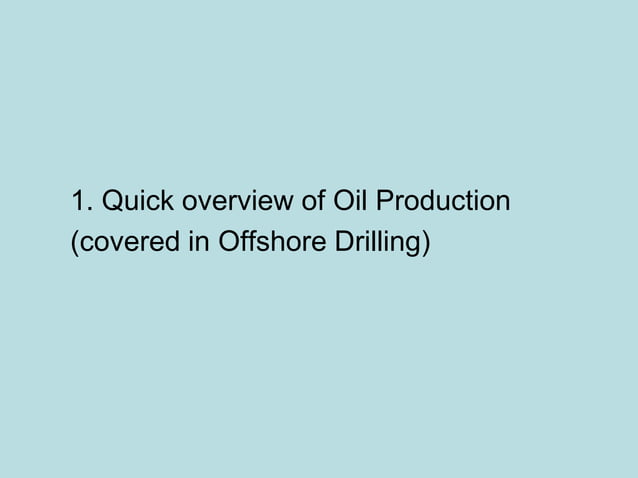 C1. Introduction to Offshore Production Tech | PDF