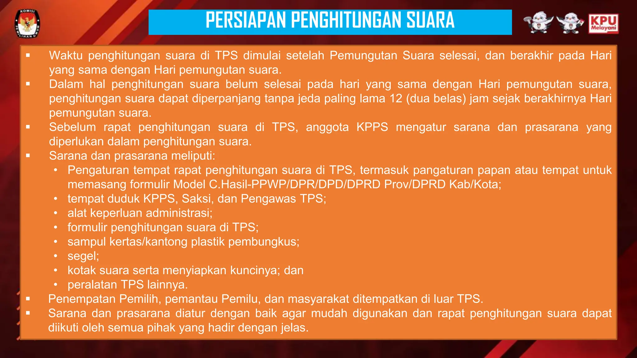 Materi bimbingan teknis KPPS pemilu 2024 | PPTX