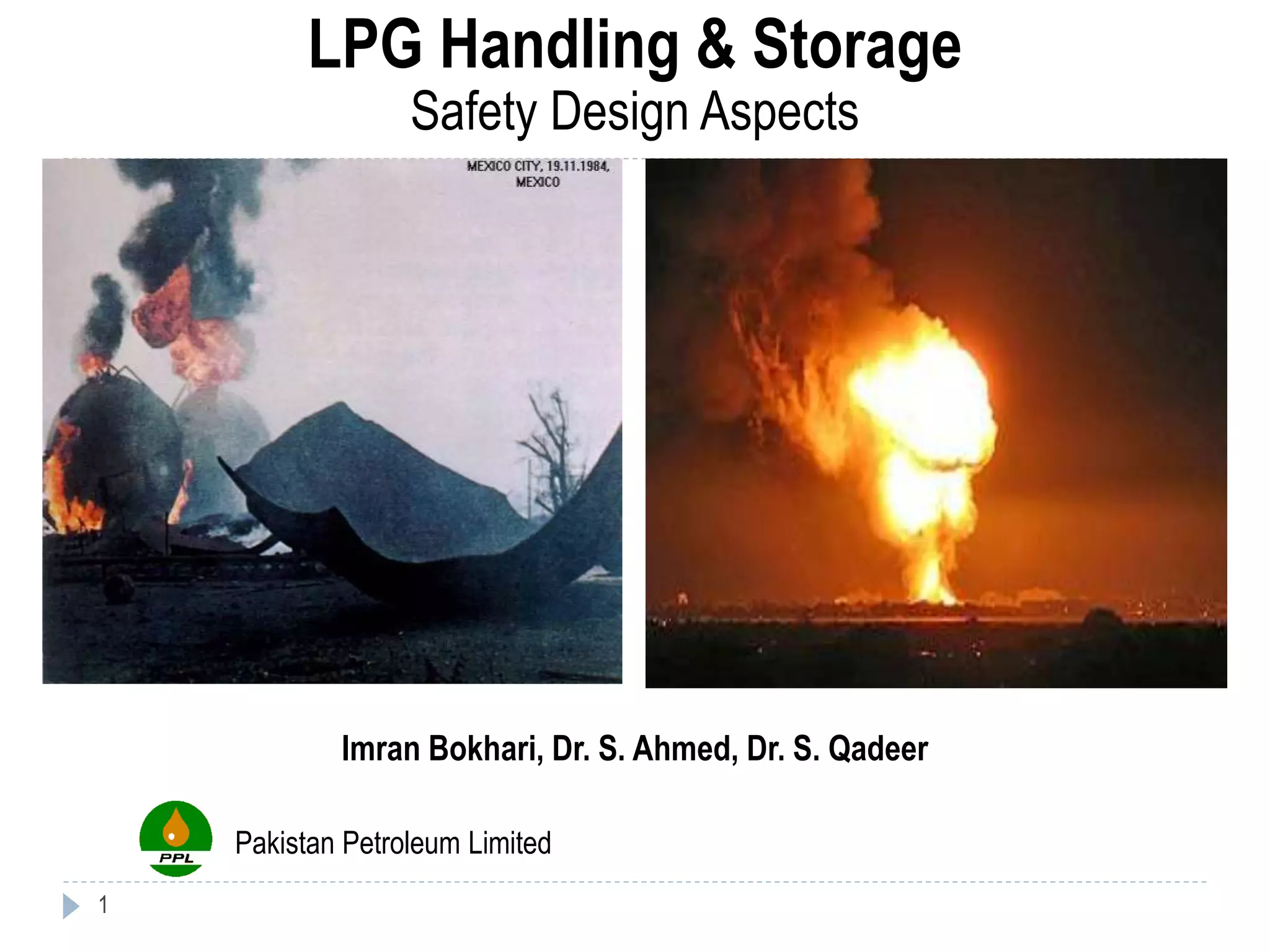 V 1 presentation on safety aspects of lpg handling and storage | PPTX