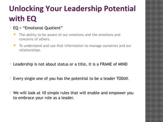 WE16 - Unlocking Your Leadership Potential | PPT