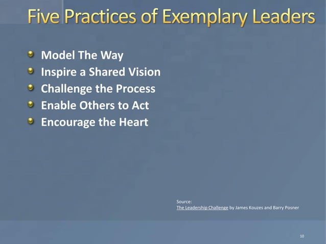 WE16 - Embracing the "Five Practices of Exemplary Leadership" | PDF ...