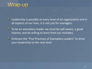 WE16 - Embracing the "Five Practices of Exemplary Leadership" | PDF
