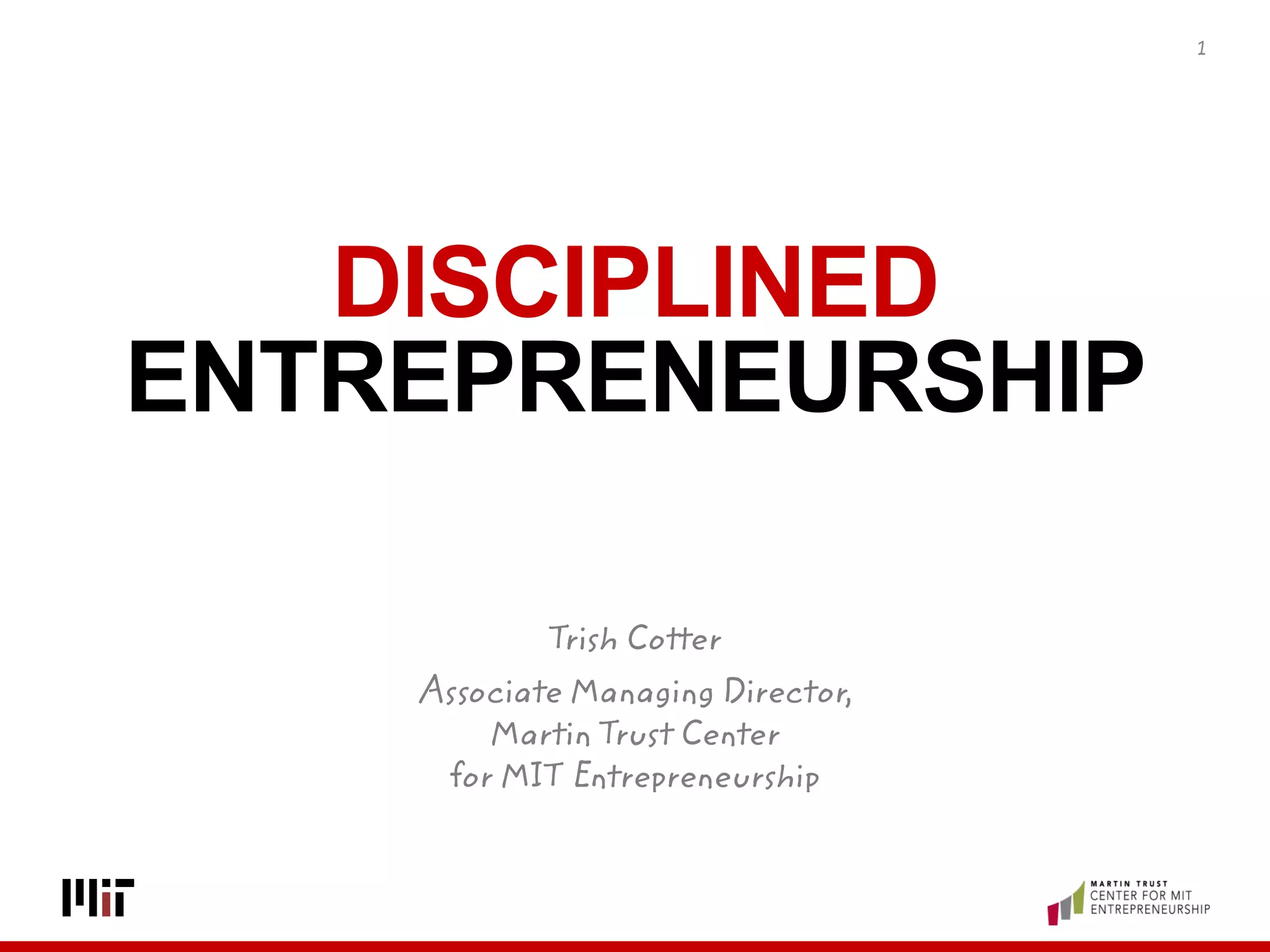 WE16 - Disciplined Entrepreneurship | PDF