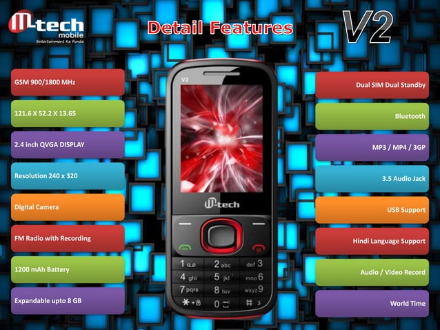 M TECH MOBILE" V2" MODEL | PPTX | Smartphones | Consumer Electronics