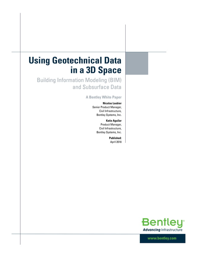 Using Geotechnical Data in a 3D Space Whitepaper | PDF