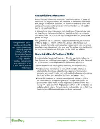 Using Geotechnical Data in a 3D Space Whitepaper | PDF