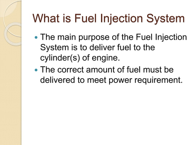 A Presentation On Fuel Injection Systems | PPT