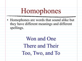 HOMOGRAPHS | PPT