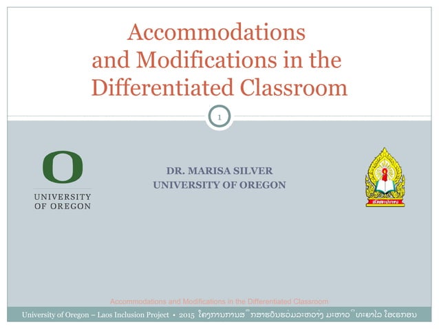 Accommodations and Modifications in the Differentiated Classroom | PPT ...