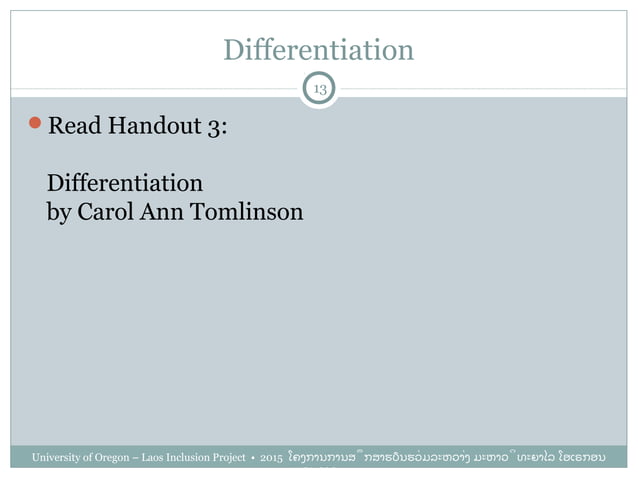 Accommodations and Modifications in the Differentiated Classroom | PPT ...