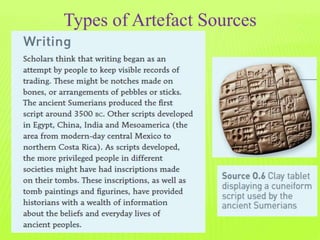 V2 history sources and archaeology primary & secondary sources | PPTX