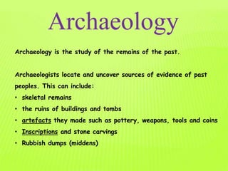 V2 history sources and archaeology primary & secondary sources | PPTX