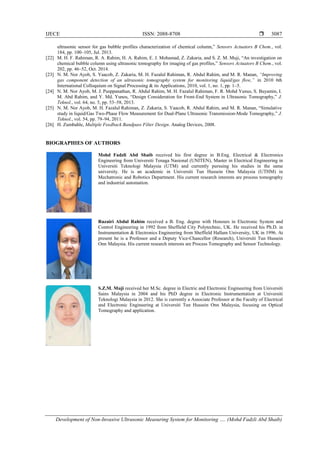 Development of Non-Invasive Ultrasonic Measuring System for Monitoring ...