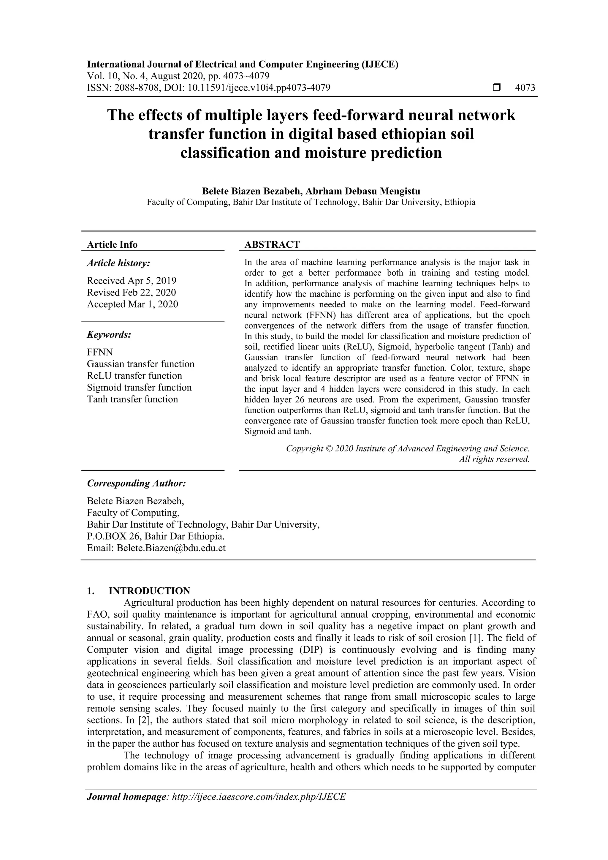 The effects of multiple layers feed-forward neural network transfer function in digital based ...