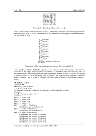 Performance Analysis of Hashing Mathods on the Employment of App | PDF