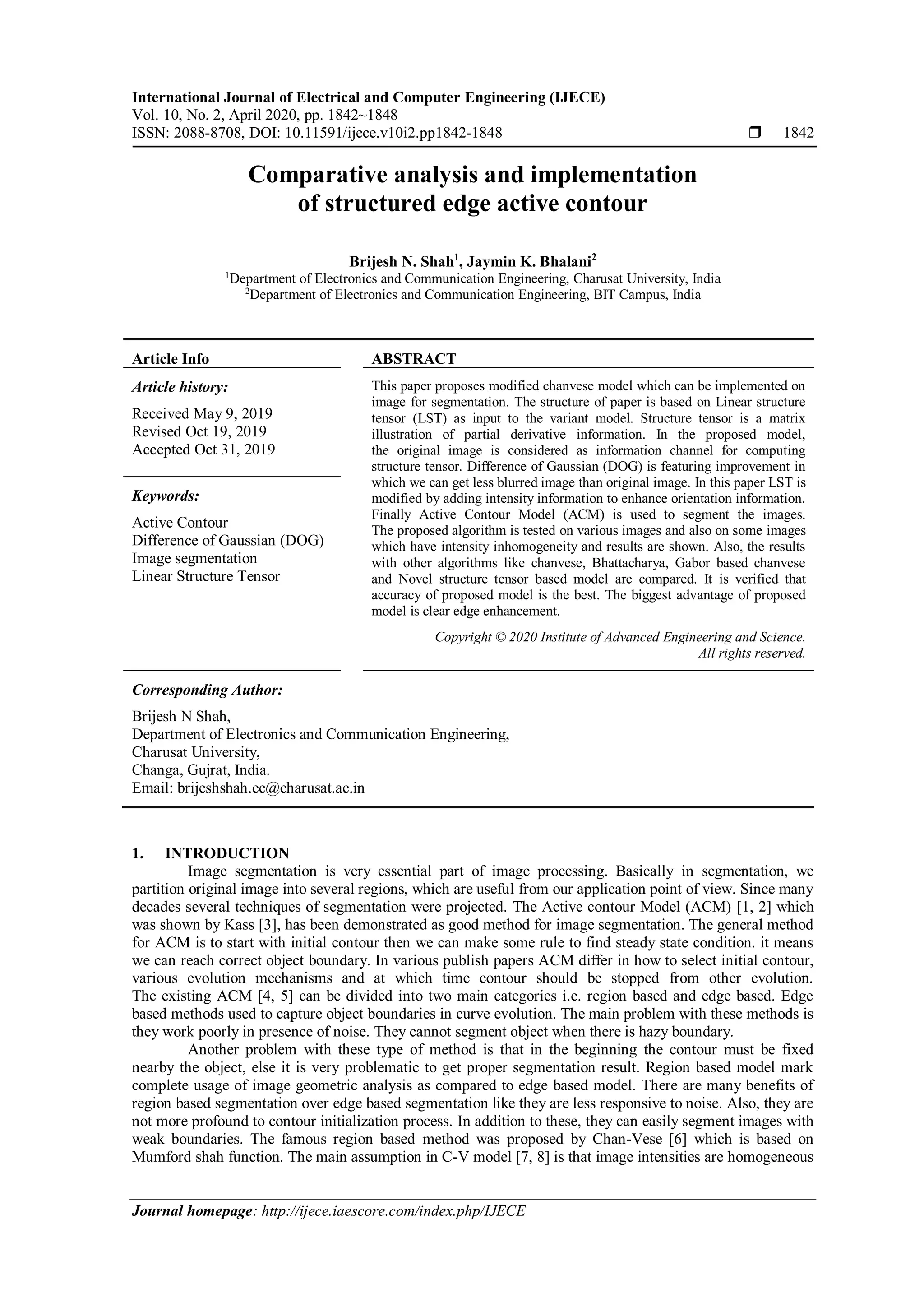 Comparative Analysis And Implementation Of Structured Edge Active