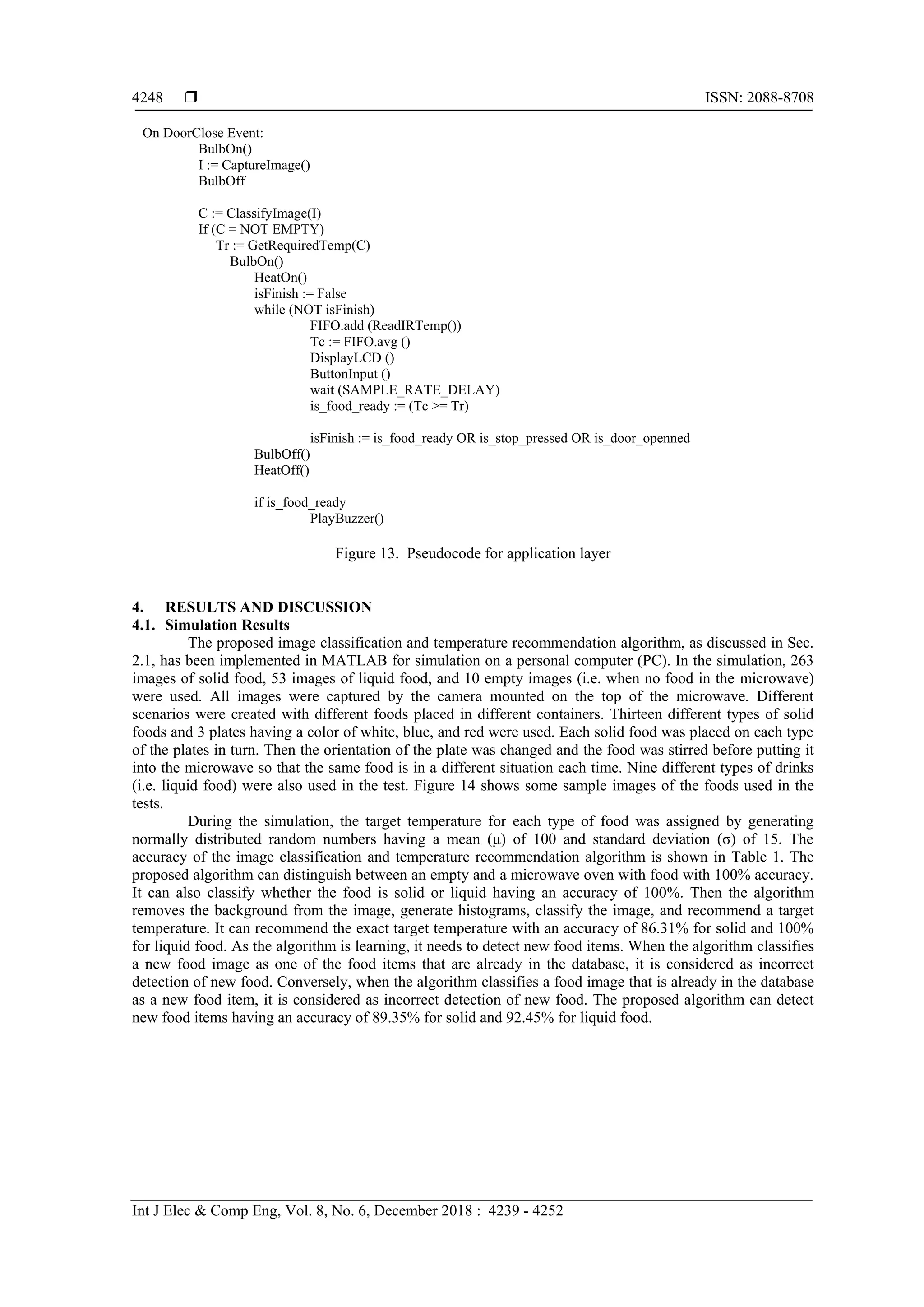 Smart Microwave Oven with Image Classification and Temperature ...