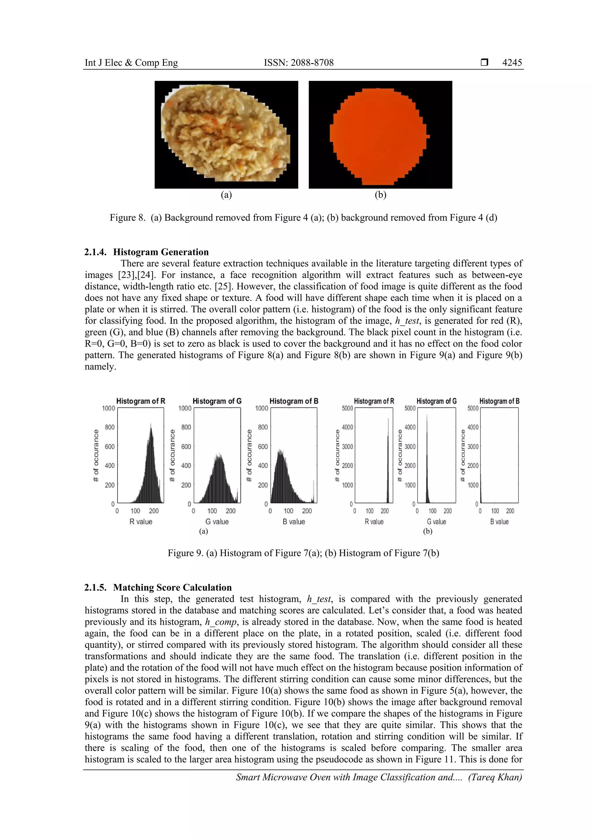 Smart Microwave Oven with Image Classification and Temperature Recommendation Algorithm | PDF