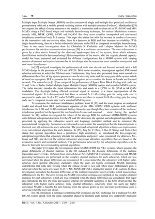 Performance Enhancement in SU and MU MIMO-OFDM Technique for Wireless Communication: A Review | PDF
