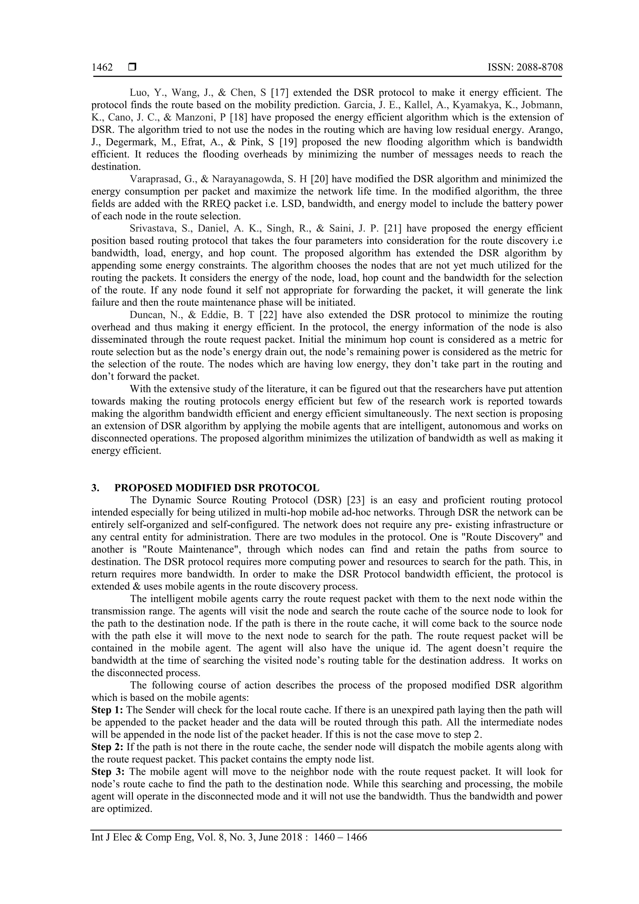 Extended Bandwidth Optimized And Energy Efficient Dynamic Source