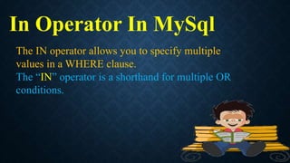 V21 in operator | PPTX | Databases | Computer Software and Applications