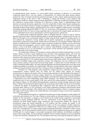 MICCS: A Novel Framework for Medical Image Compression Using Compressive Sensing | PDF