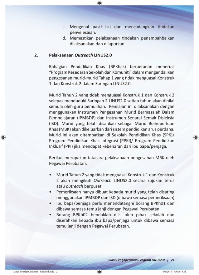 Buku Pengoperasian LINUS2.0 | PDF