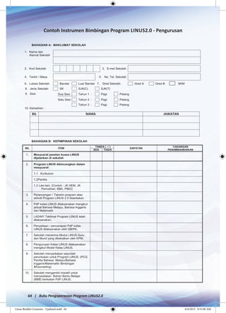 Buku Pengoperasian LINUS2.0 | PDF
