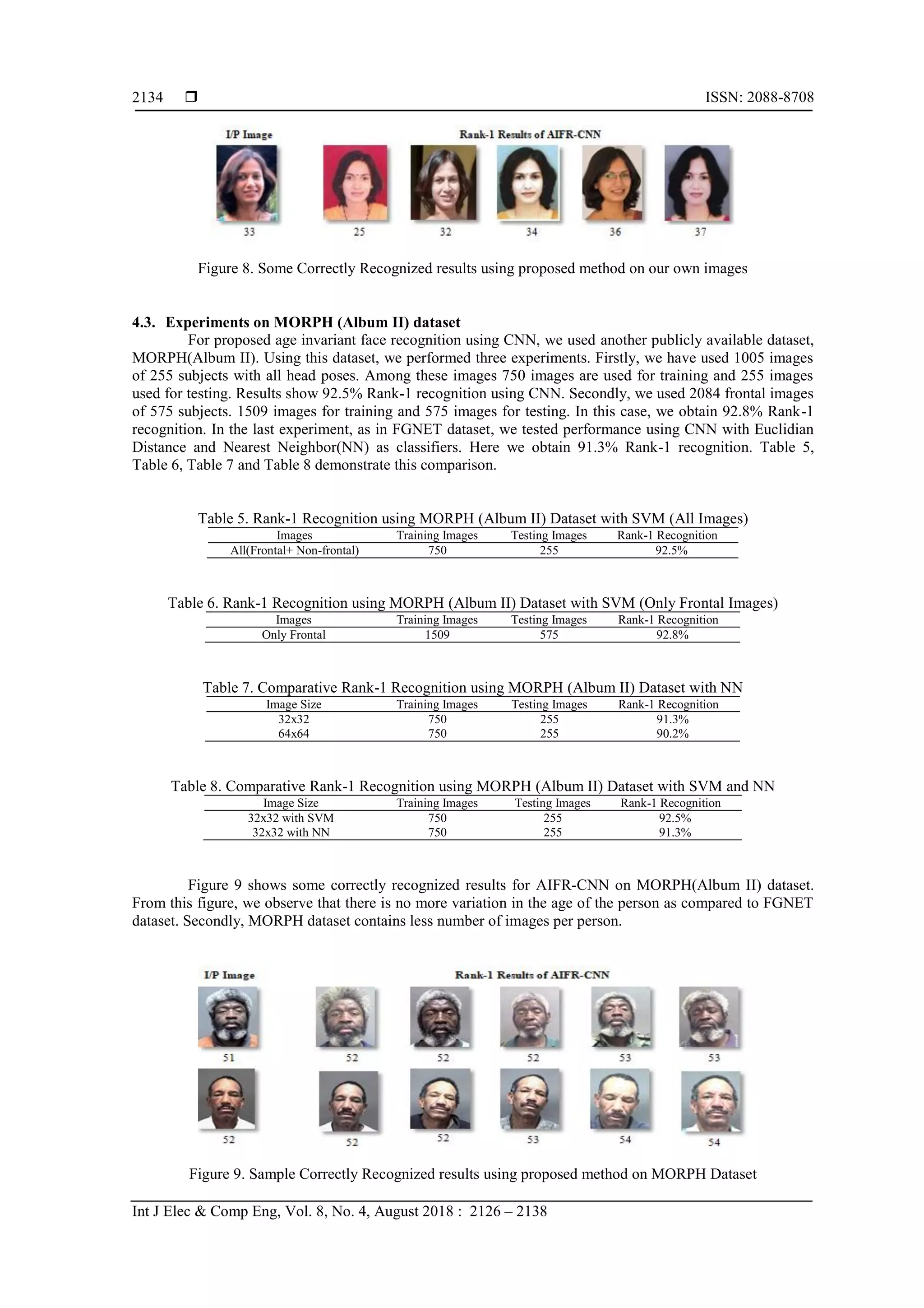 Age Invariant Face Recognition using Convolutional Neural Network | PDF