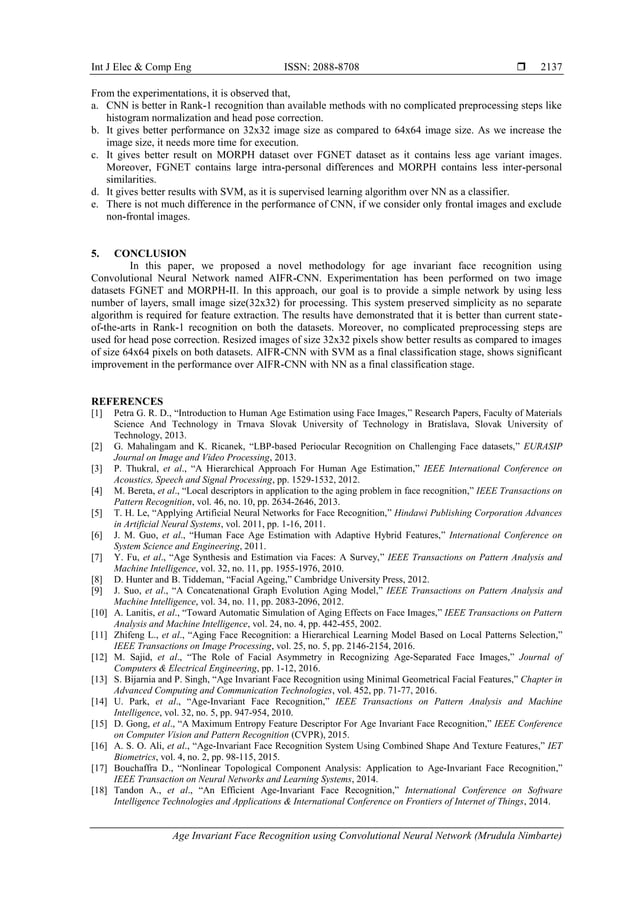 Age Invariant Face Recognition Using Convolutional Neural Network Pdf