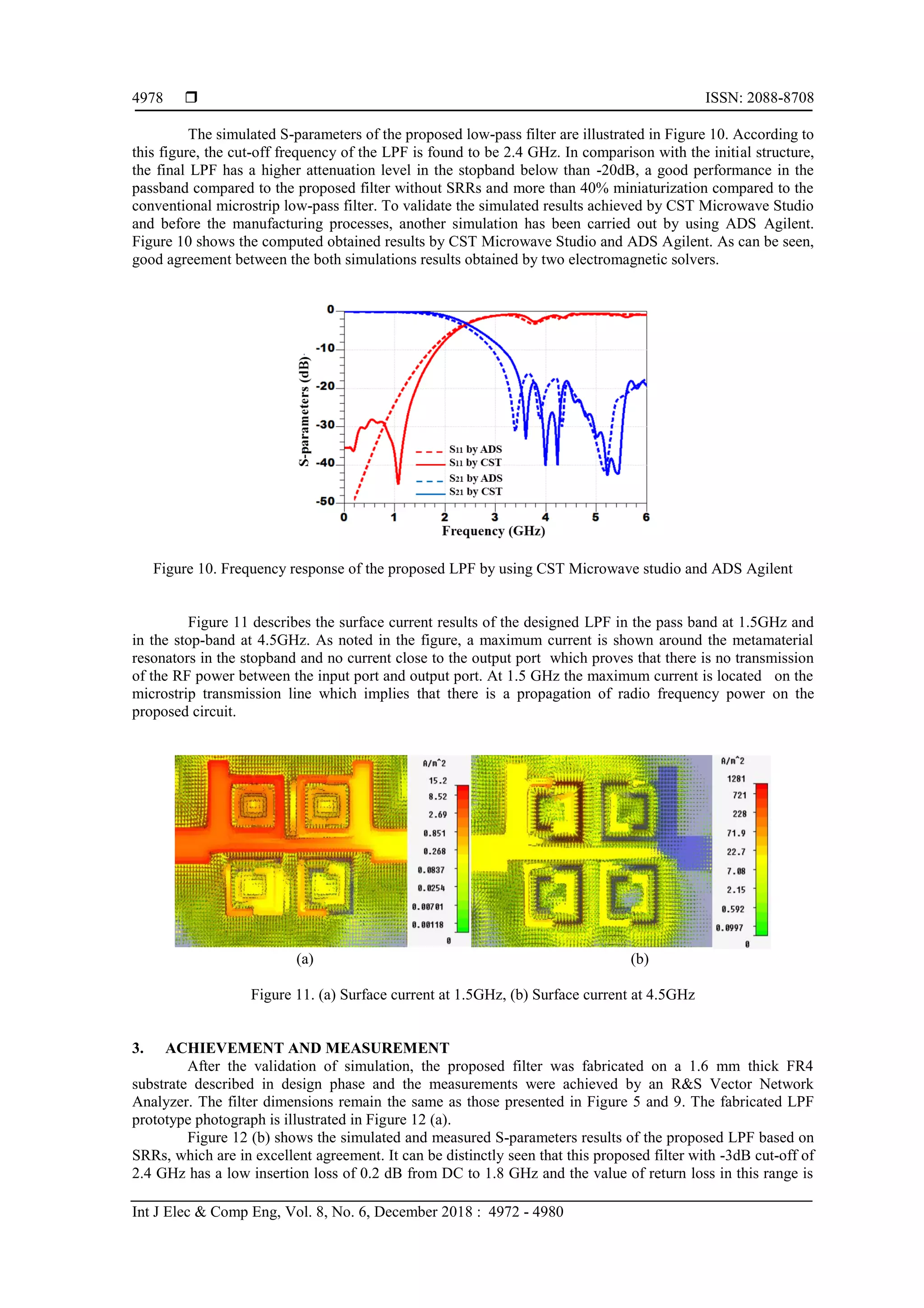A Compact Planar Low-Pass Filter Based on SRRMetamaterial | PDF